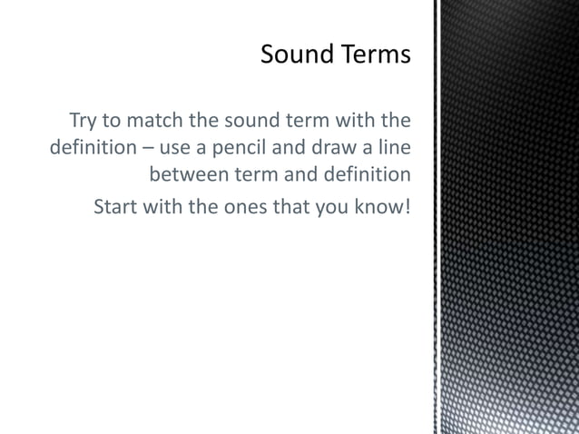 Sound terms | PPT