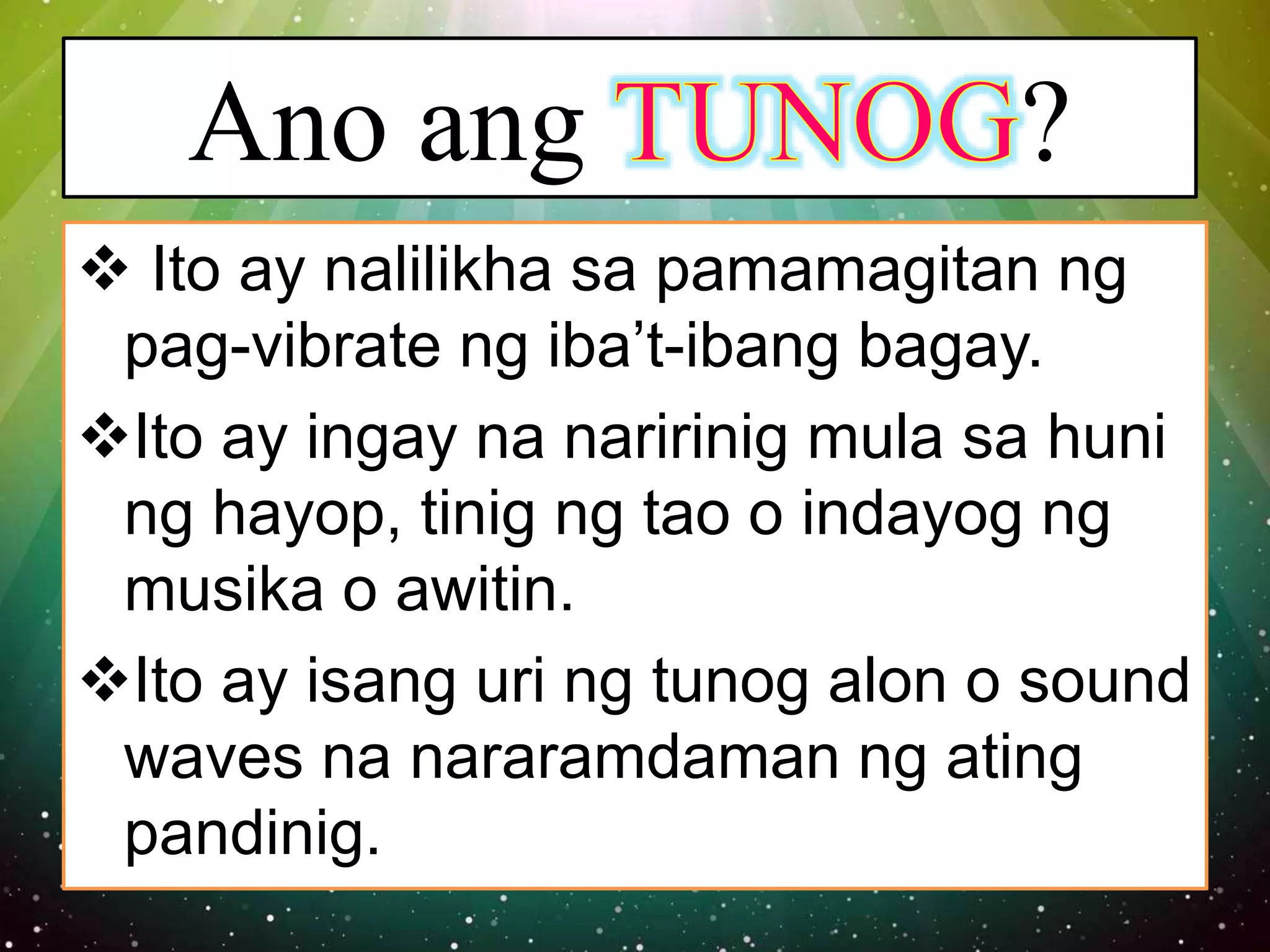 Sound (tunog) grade 3 | PPTX