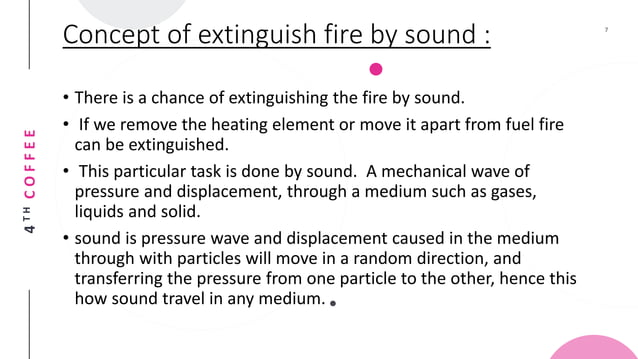 Sound wave fire extinguisher new | PPTX | Chemistry | Science