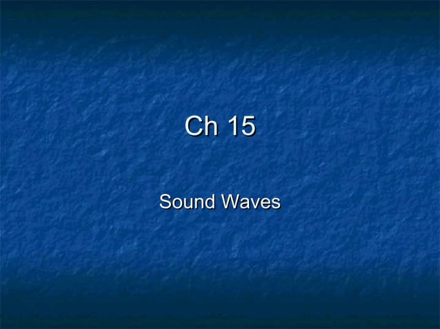 Sound waves | PPT