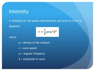 Sound waves- Power and Intensity | PPTX