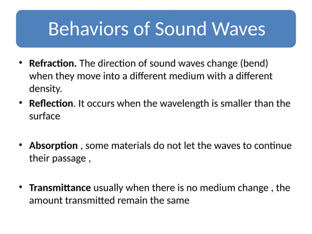 SOUNDWAVES What is sound wave Types of sound waves Sound waves ...