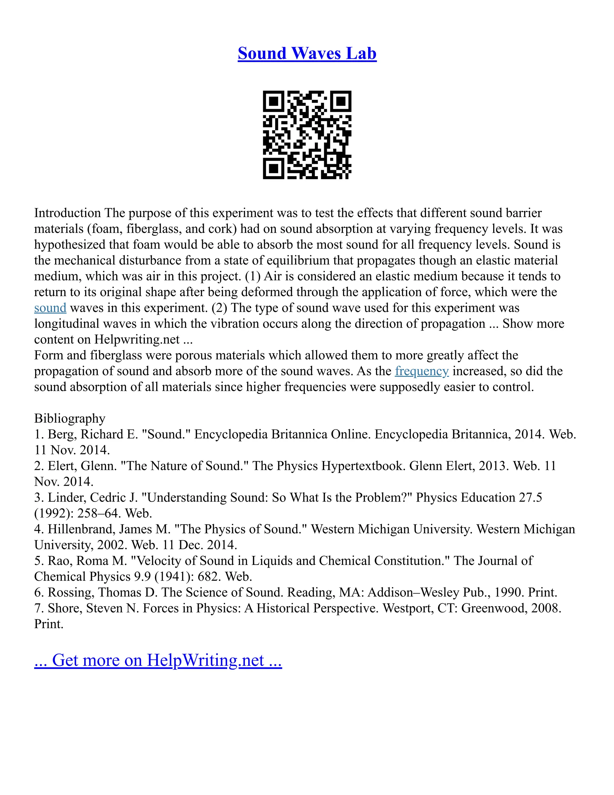 Sound Waves Lab | PDF