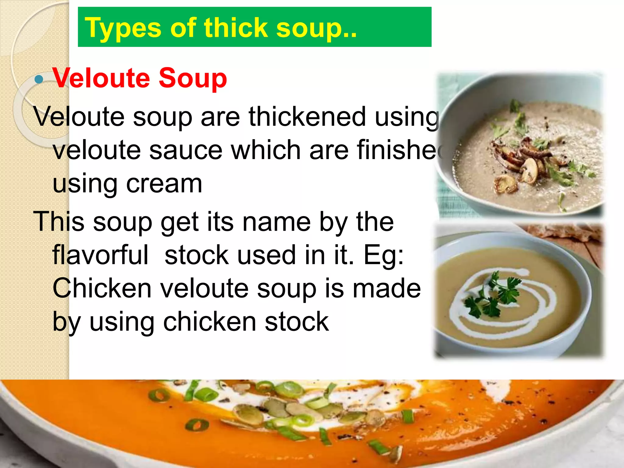 Soup AND ITS CLASSIFICATION | PPTX