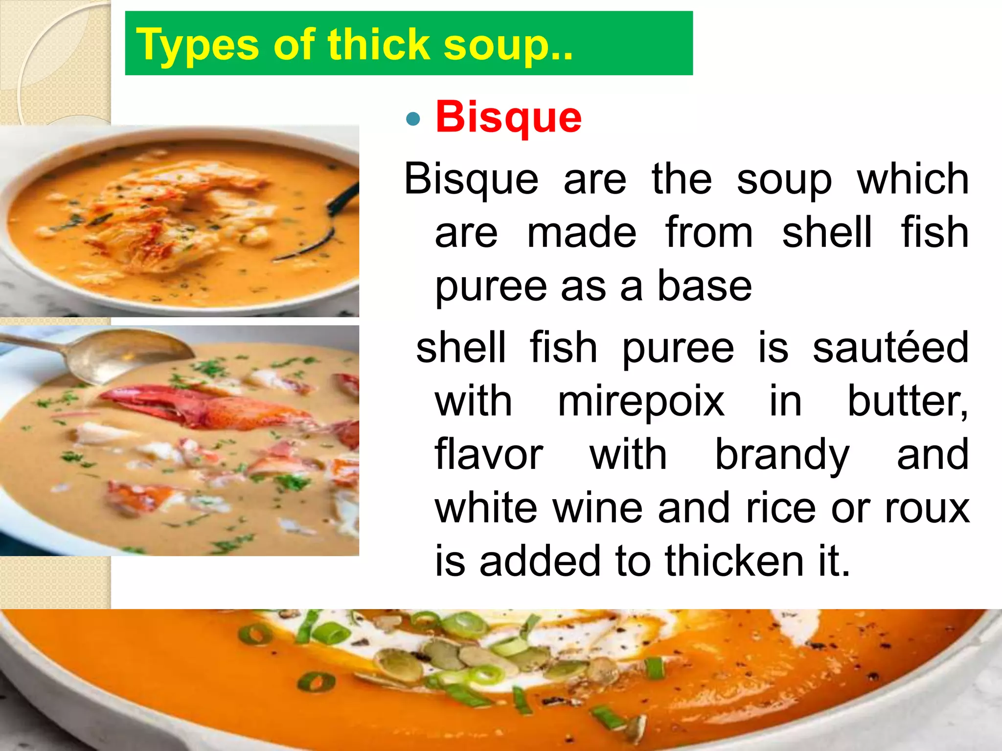 Soup AND ITS CLASSIFICATION | PPTX