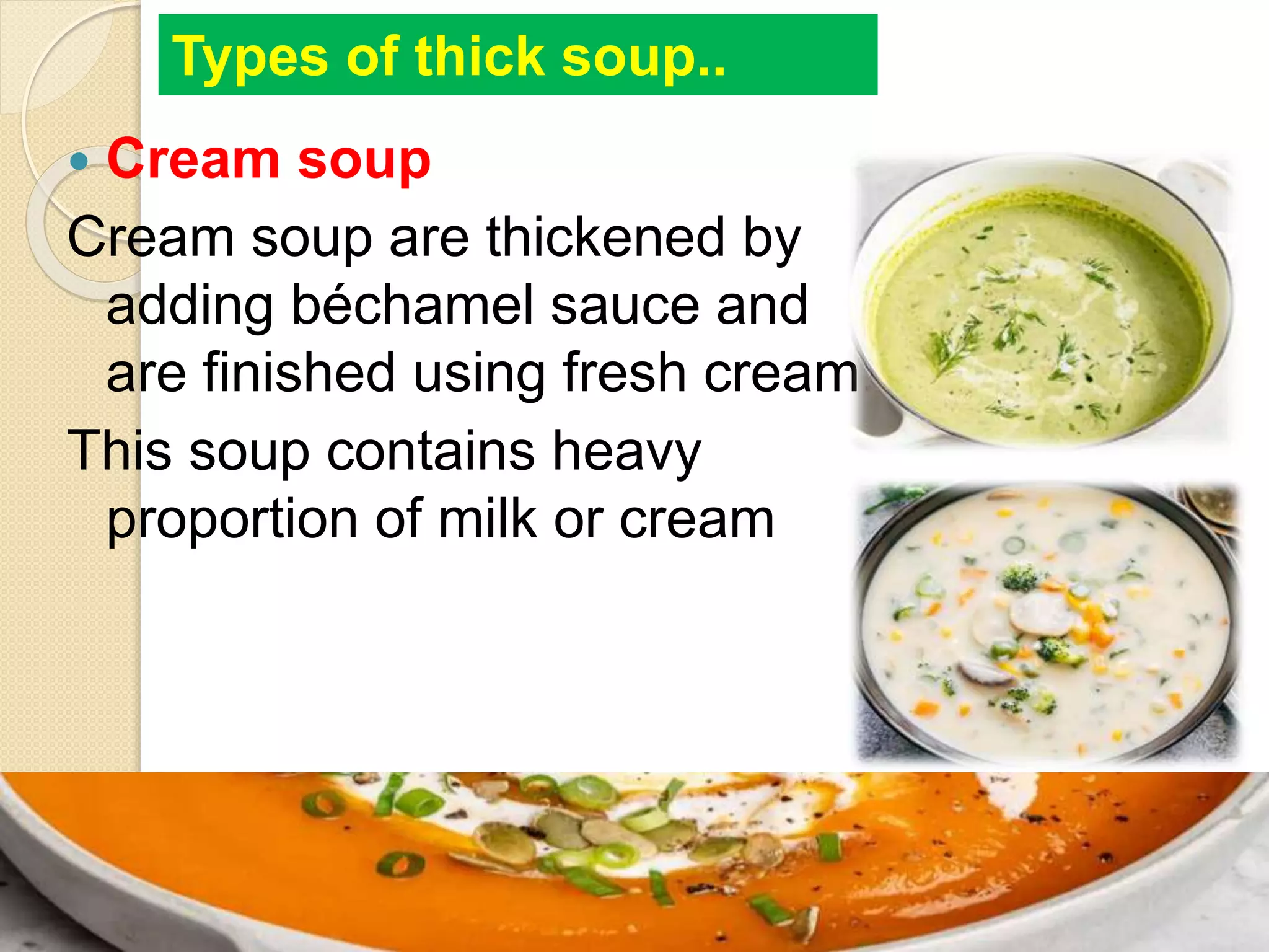 Soup AND ITS CLASSIFICATION | PPTX