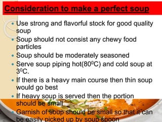 Soup AND ITS CLASSIFICATION | PPTX