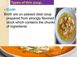 Soup AND ITS CLASSIFICATION | PPTX