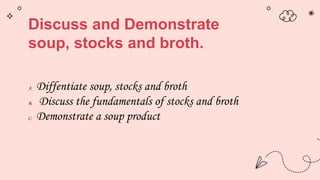 SOUP REPORT. learning materials in home economics | PPTX