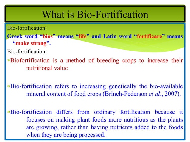 Biofortification ppt. | PPTX