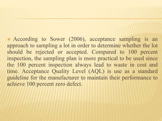 ACCEPTANCE SAMPLING | PPTX