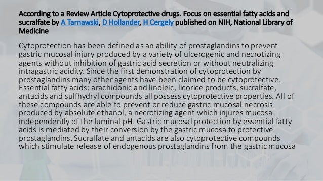 Role of acid regulators and Cytoprotection in Stress ulcers and ...