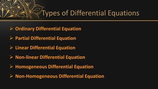 application of differential equation by saurav das | PPT