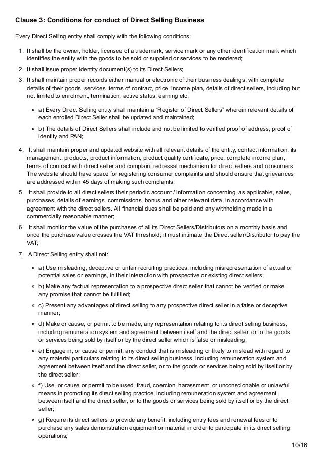 Direct Selling Guidelines 2016 – Regulations for Indian MLM / Network…