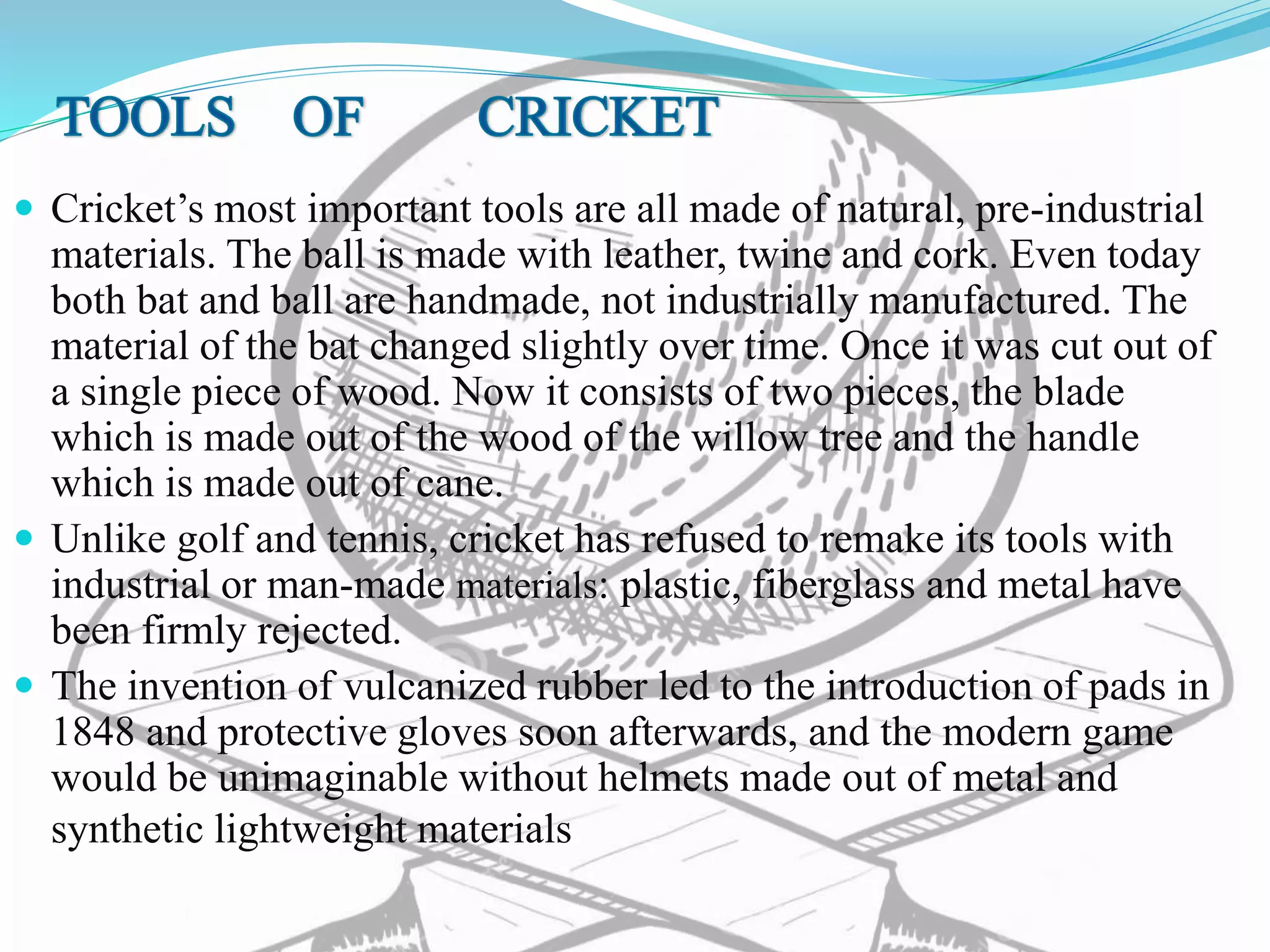 the story of cricket | PPTX | Cricket | Sports