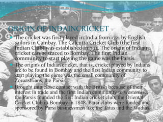 the story of cricket | PPTX | Cricket | Sports