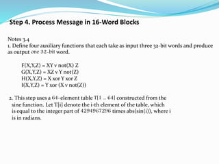 Basic explanation to md5 implementation in C | PPTX