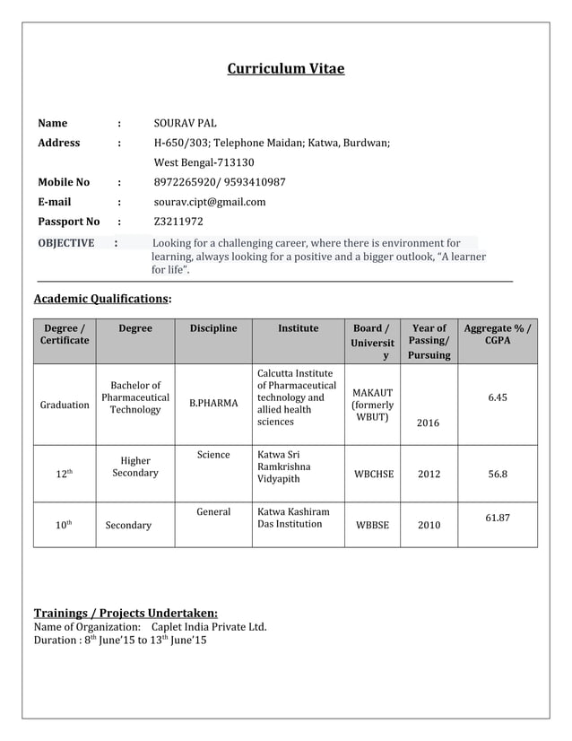 Sourav resume | PDF