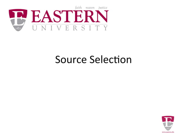 Source Selection | PPT