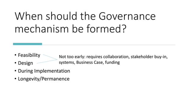 Governance considerations for collective action projects on water ...