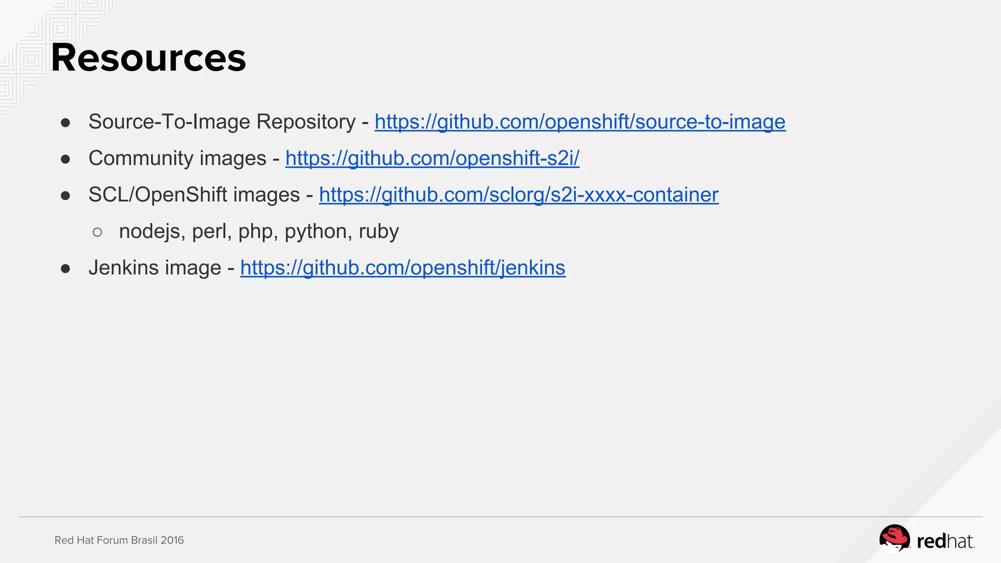 TDC2016POA | Trilha Cloud Computing - Source-to-image - How to transform any application code ...