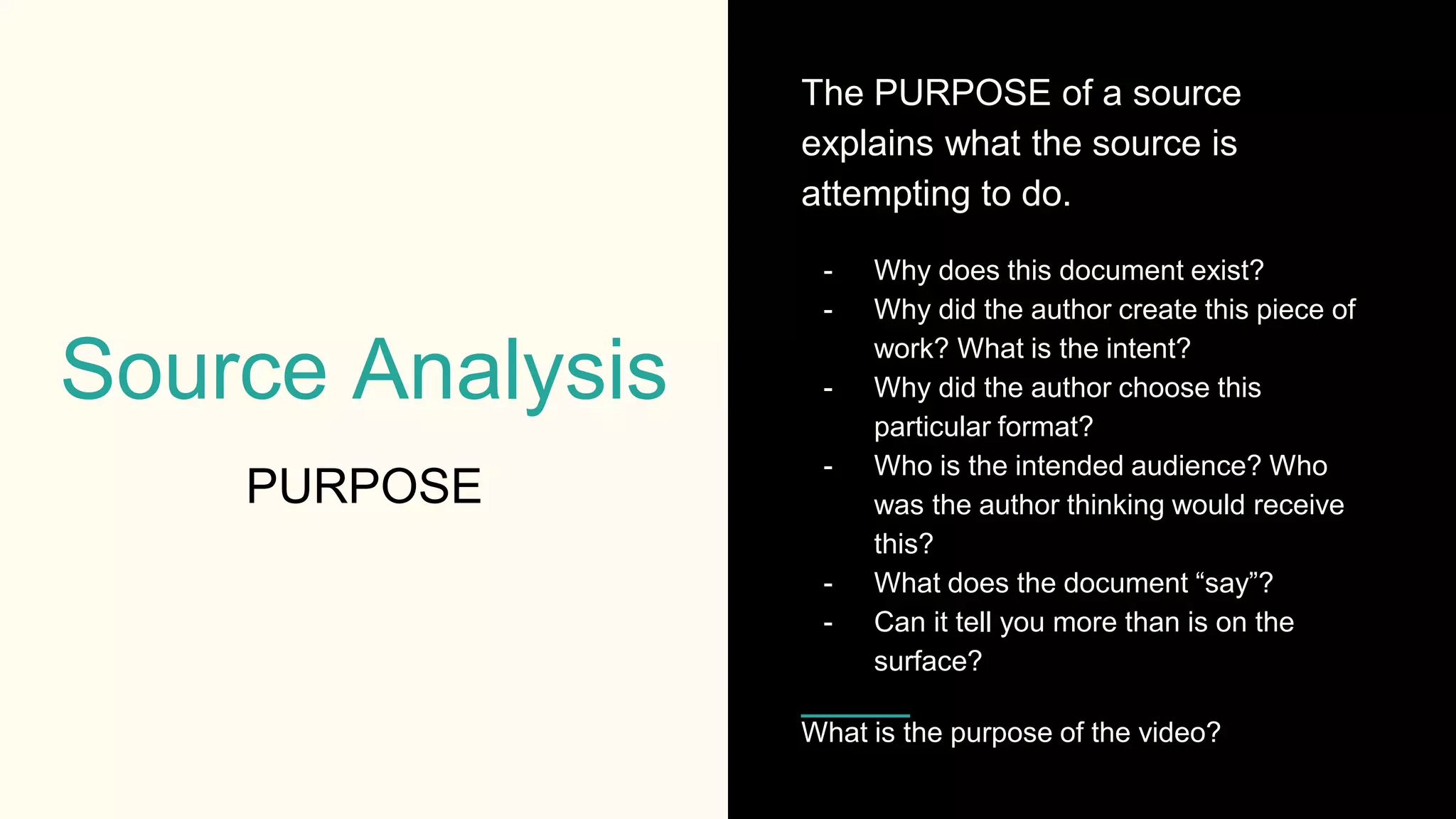 Source Analysis (OPVL) | PPTX