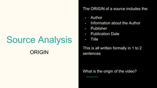 Source Analysis (OPVL) | PPTX