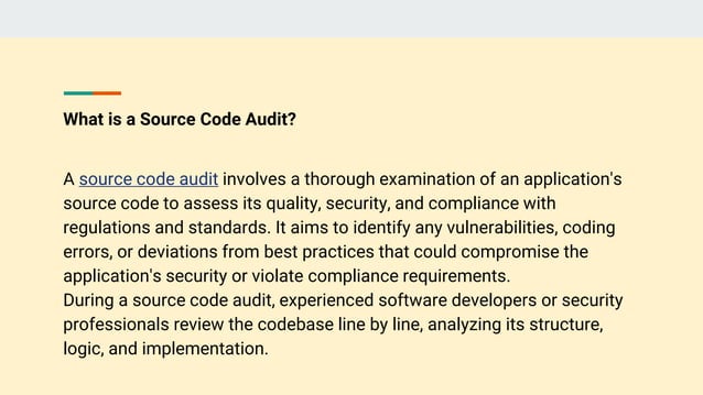 Source Code Audit In Application Developmentpptx