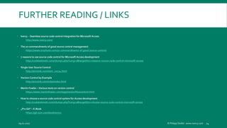 Source Code Control for Microsoft Access Developers | PPTX