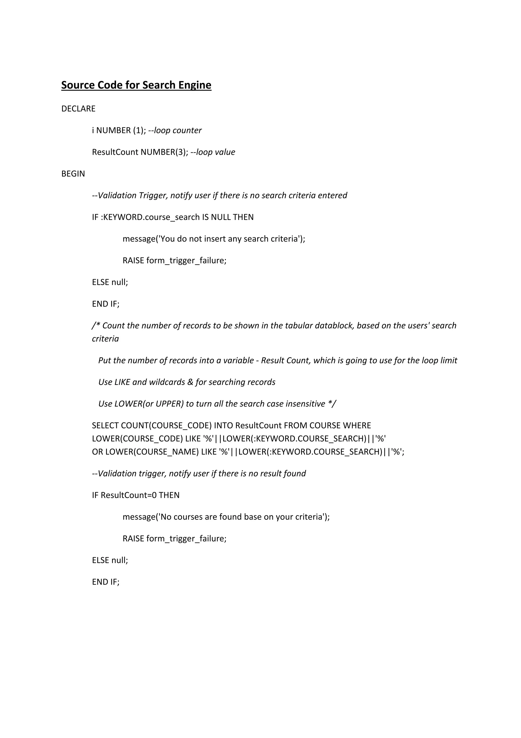 Source code for search engine(database) | PDF
