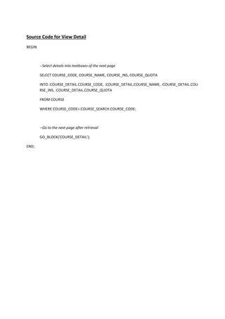 Source code for view details(database) | PDF