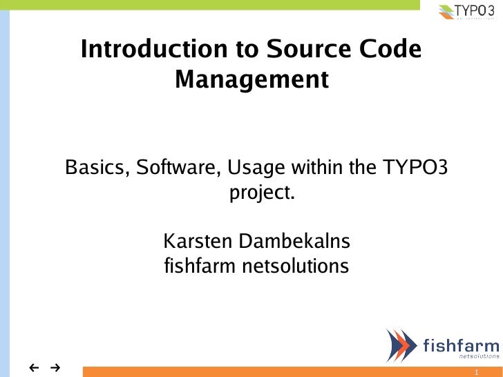 Introduction to Source Code Management