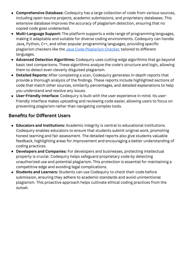 Codequiry: Advance Source Code Plagiarism Checker | PDF