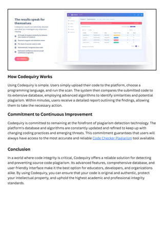 Codequiry: Advance Source Code Plagiarism Checker | PDF