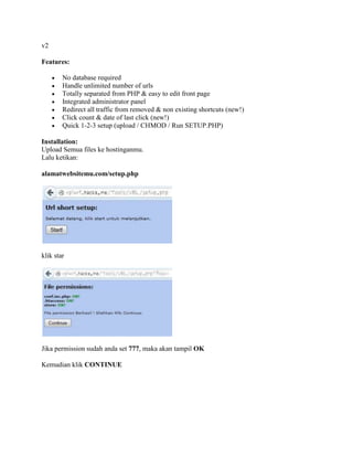 Source code url shortener 2 versi | DOCX