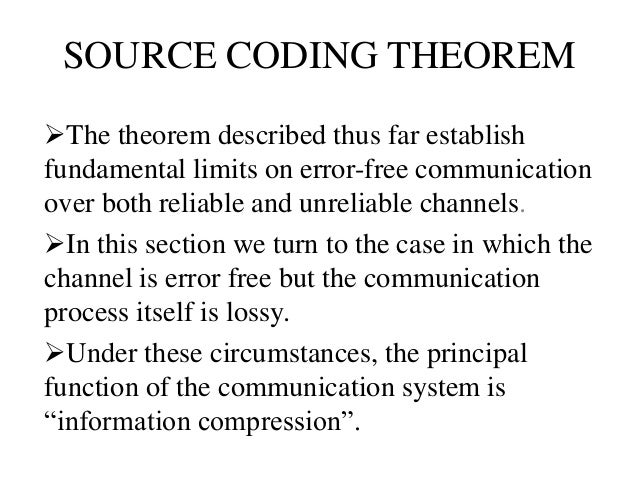 Source Coding Theorem
