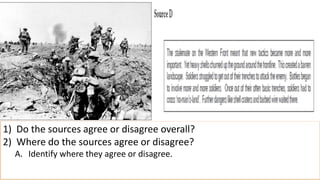 Source comparison questions | PPTX | Educational Assessment | Education