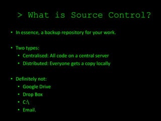 Source control - what you need to know | PPT