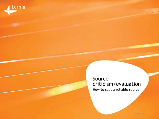 Source criticism | PPT