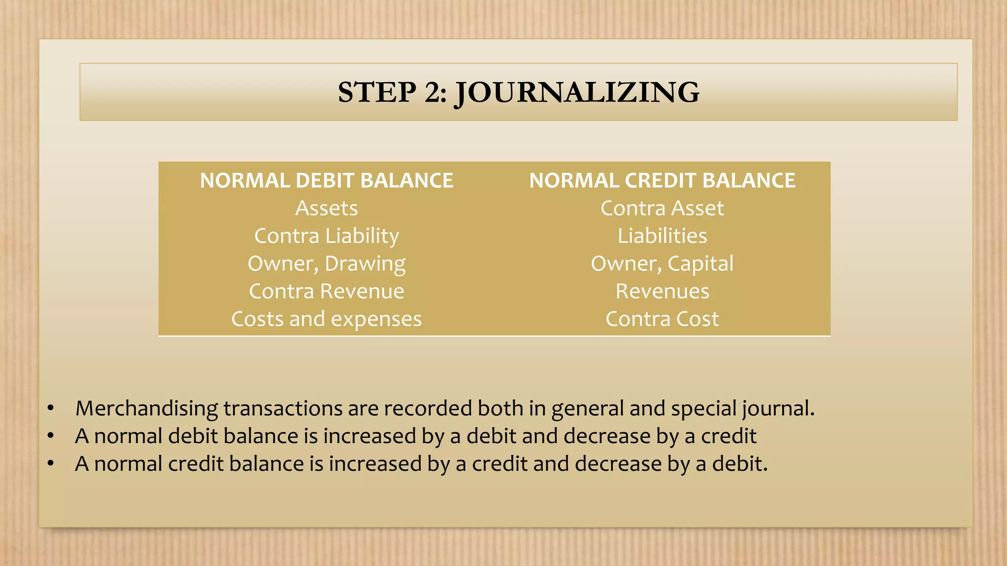 Source documents and journalizing process in a merchandising business ...