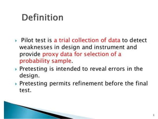 Source of data Collection & Pilot Study in Research | PPT