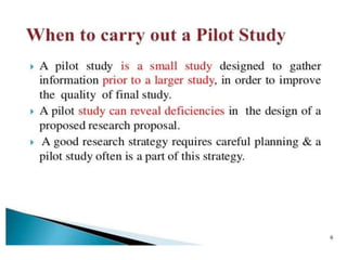 Source of data Collection & Pilot Study in Research | PPT