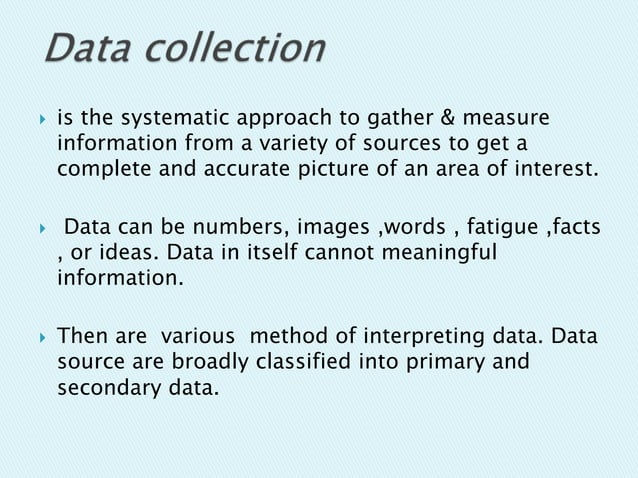 Sources of data cllection | PPT