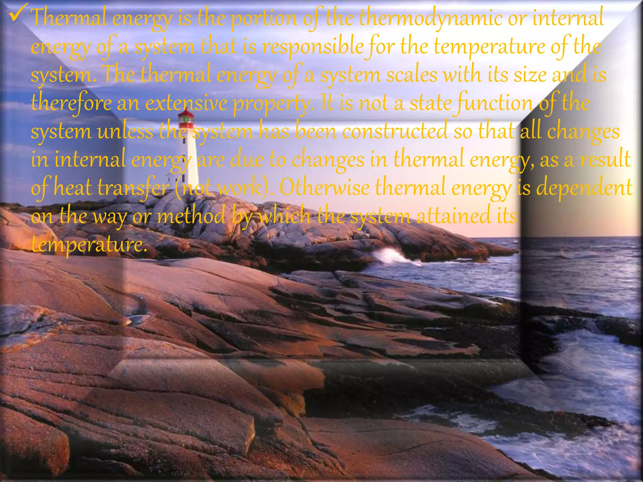 Thermal Energy PPT | PPTX