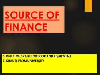 Source of finance in library | PPTX