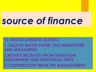 Source of finance in library | PPTX