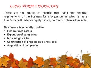 Source of finance | PPTX