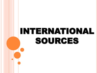 Source of finance and international sources | PPTX