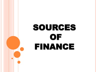 Source of finance and international sources | PPTX