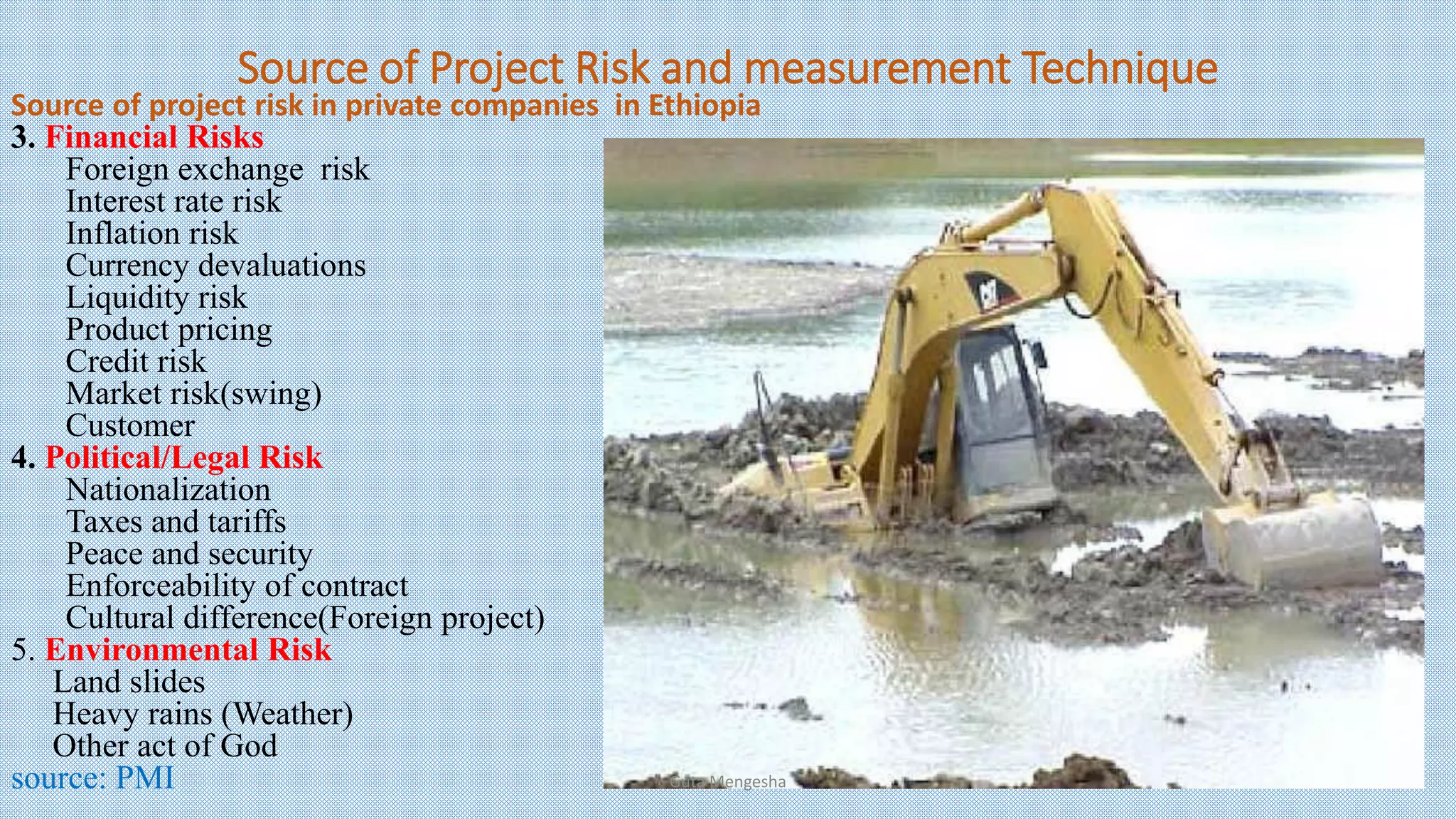Source of project risk and measurement technique ethiopia | PPT